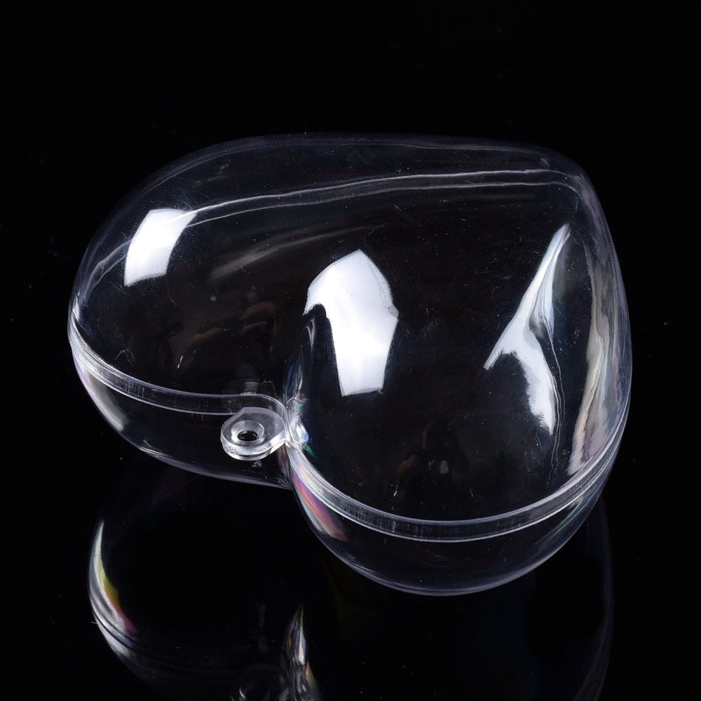 Heart shaped fillable clear acrylic bauble collection – Liquid Fantasy