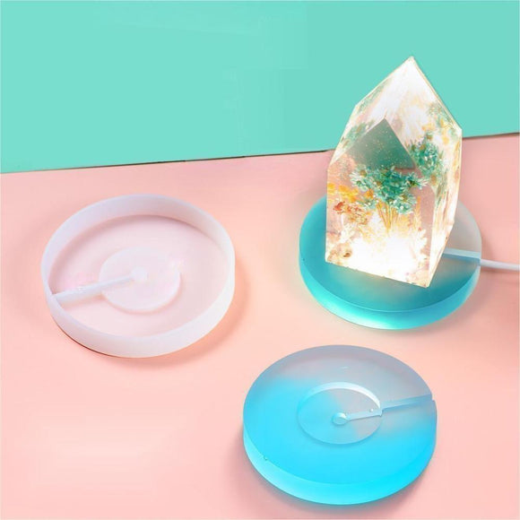 Flat round LED art light display base mold – Liquid Fantasy