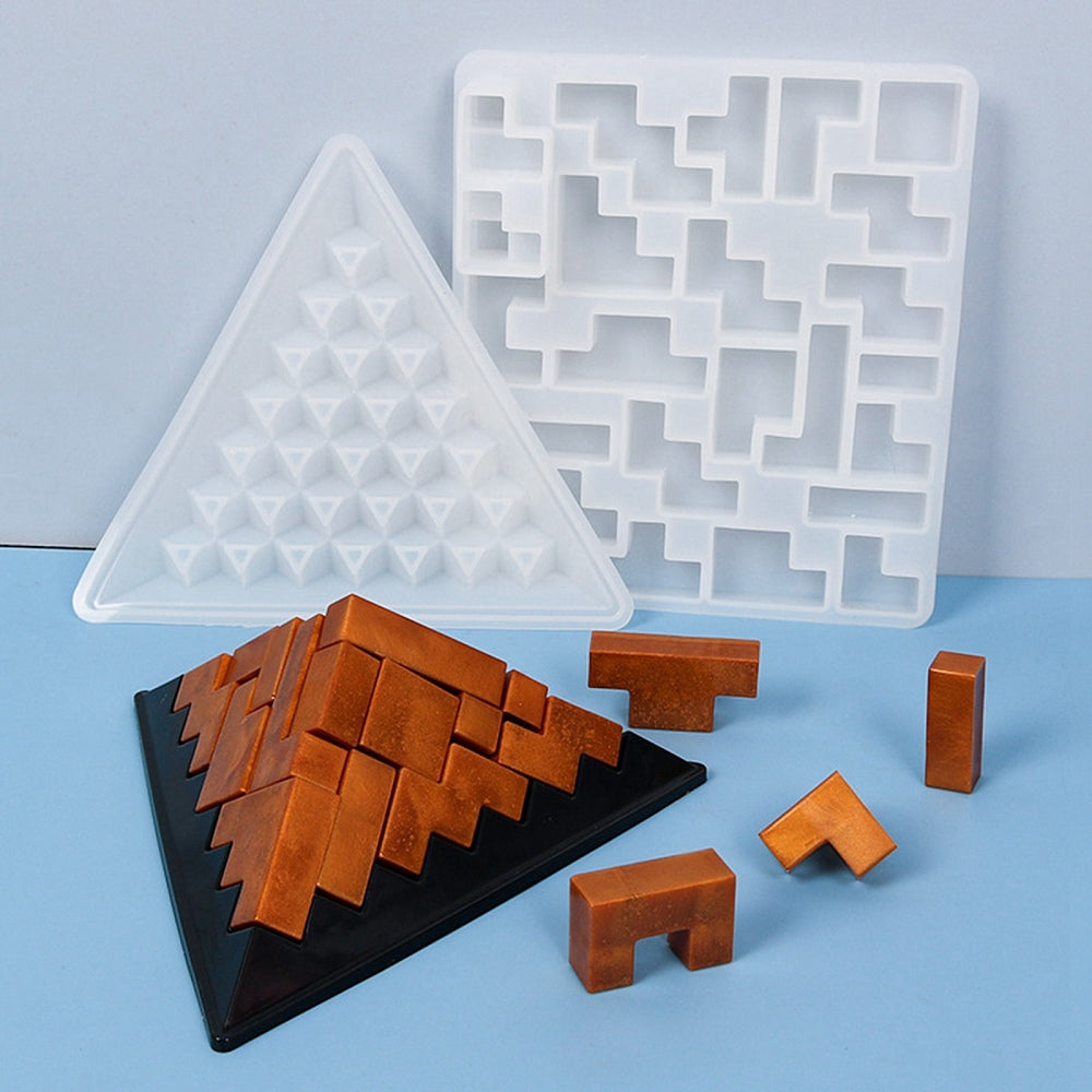 Pyramid puzzle mold set (2 parts) – Liquid Fantasy