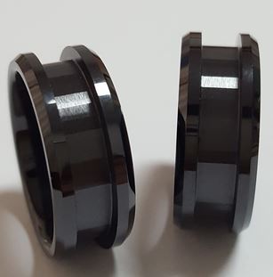 Zirconia black ceramic inlay ring 8mm – Liquid Fantasy